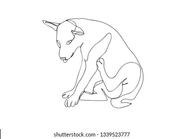 Continuing Line Drawing Dogs Stock Vector (Royalty Free) 1339523777 ...