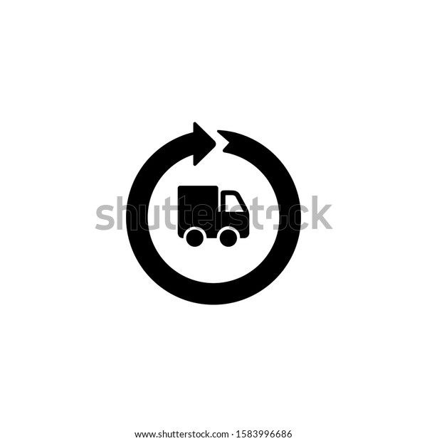 Continuous Delivery Icon Black White Vector Stock Vector (Royalty Free ...