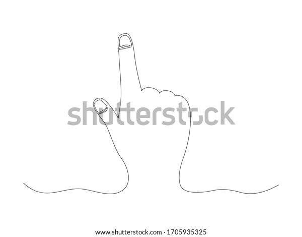 Continuous Hand Gestures Line Stock Vector Stock Vector (Royalty Free ...