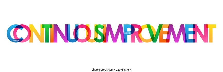 Continuous Improvement Colorful Typography Banner Stock Vector (Royalty ...
