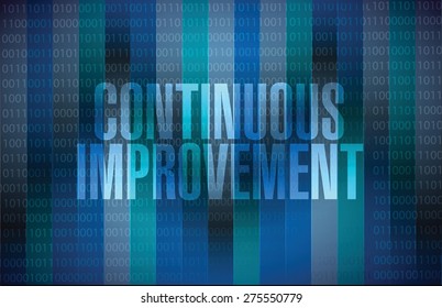 Continuous Improvement Sign Concept Illustration Design Stock Vector ...