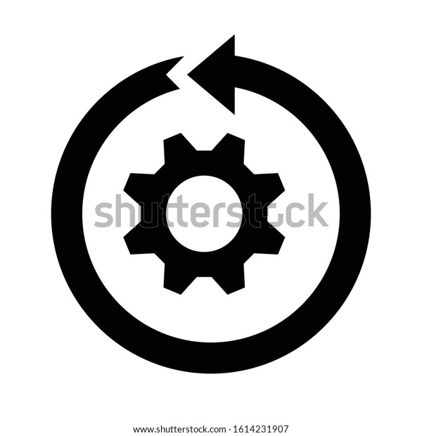 Continuous Improvement Simple Icongear Icon Stock Vector (Royalty Free ...