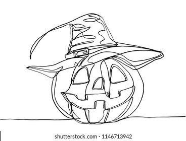 1,012 Halloween continuous vector line art Images, Stock Photos ...