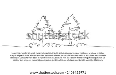 Pine Tree Line Drawing | Free download on ClipArtMag