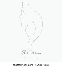 Continuous Line Drawing Abstract Face Simple Stock Vector (Royalty Free ...