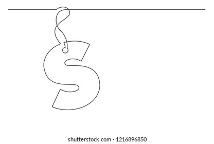 Continuous Line Drawing Alphabet Letter Label Stock Vector (Royalty ...