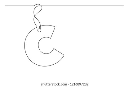 Continuous Line Drawing Alphabet Letter Label Stock Footage Video (100% ...