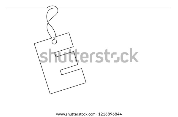 Continuous Line Drawing Alphabet Letter Label Stock Vector (Royalty ...