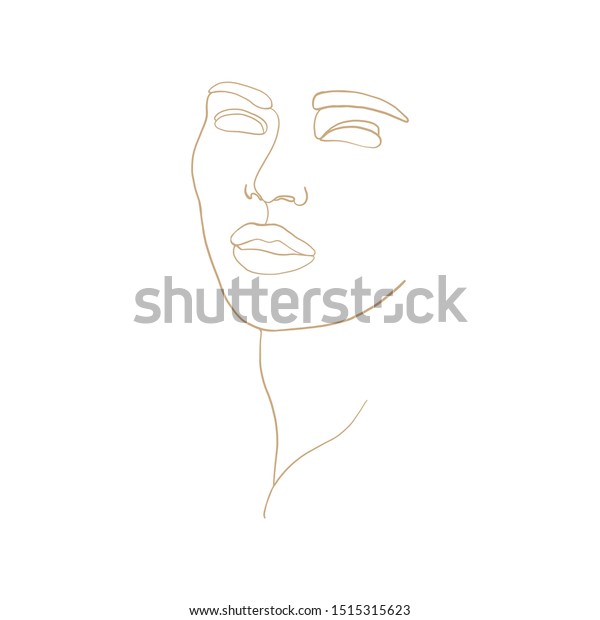 Continuous Line Drawing Beauty Woman Face Stock Vector (Royalty Free ... Continuous Line Drawing Beauty Woman Face Stock Vector (Royalty Free ...