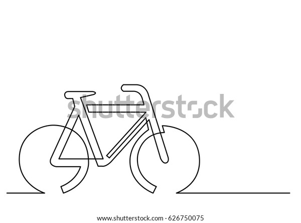 Continuous Line Drawing Bicycle Sign Stock Vector (Royalty Free) 626750075