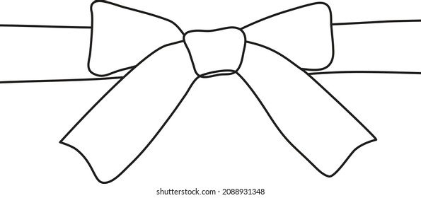 Continuous Line Drawing Bow Stock Vector (Royalty Free) 2088931348 ...