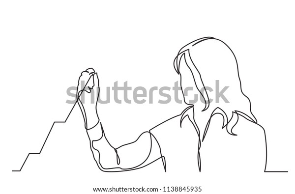 Continuous Line Drawing Business Presentation Business Stock Vector ...