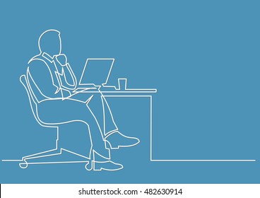 18,955 Office desk line art Images, Stock Photos & Vectors | Shutterstock