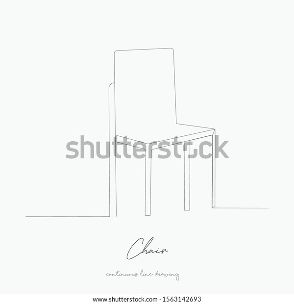 Continuous Line Drawing Chair Simple Vector Stock Vector (Royalty Free ...