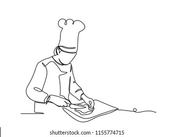 1,758 Continuous line drawing cook Images, Stock Photos & Vectors ...