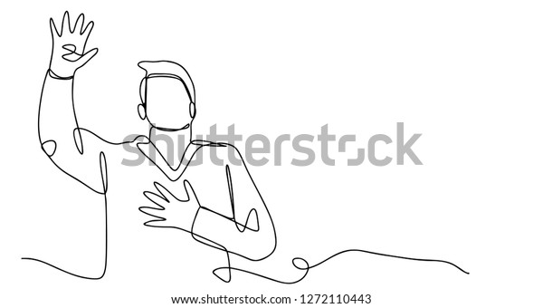 Continuous Line Drawing Christian Prayer Vector 库存矢量图（免版税）1272110443 ...