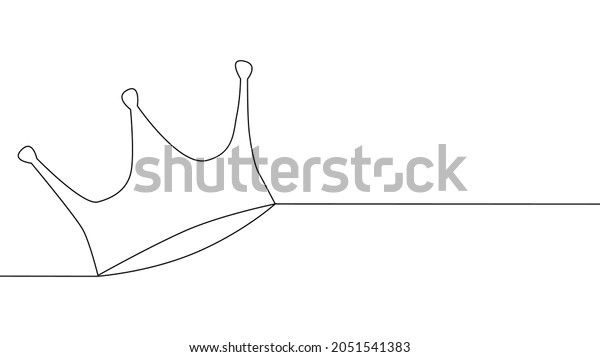 Continuous Line Drawing Crown Symbol Royalty: Vector có sẵn (miễn phí ...