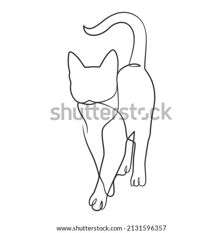 Cat Line Drawing Clip Art | Free download on ClipArtMag