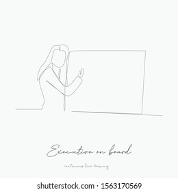 Continuous Line Drawing Executive On Board Stock Vector (Royalty Free ...