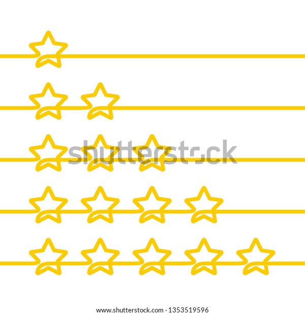 Continuous Line Drawing Five Stars Customer Stock Vector (Royalty Free ...