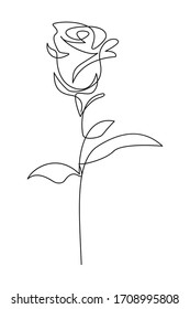 Continuous Line Drawing Flowers Stock Vector (Royalty Free) 1708995808 ...