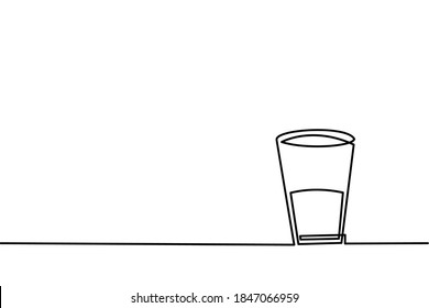 Continuous Line Drawing Glass Stock Vector (Royalty Free) 1847066959
