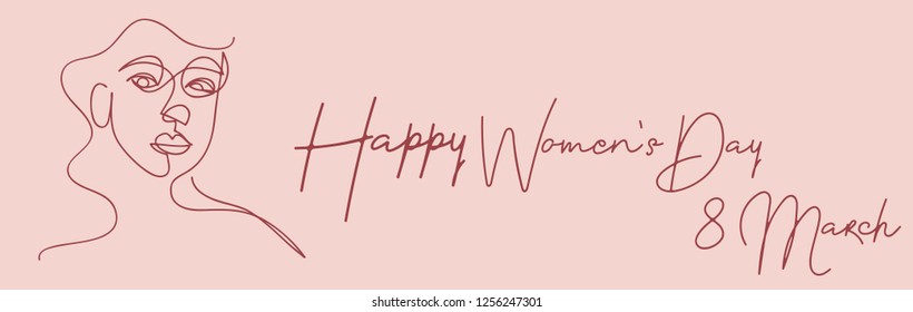 Continuous Line Drawing Greeting Card Design 스톡 벡터(로열티 프리) 1256247301 ...
