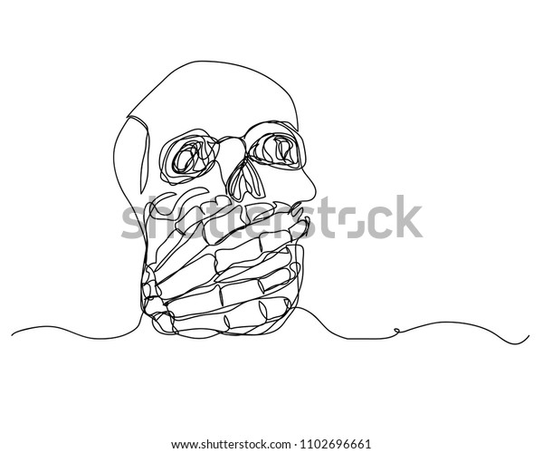 1,081 Halloween Continuous Vector Line Art Images, Stock Photos ...