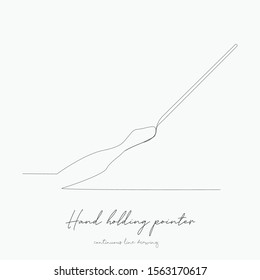 Continuous Line Drawing Hand Holding Pointer Stock Vector (Royalty Free ...