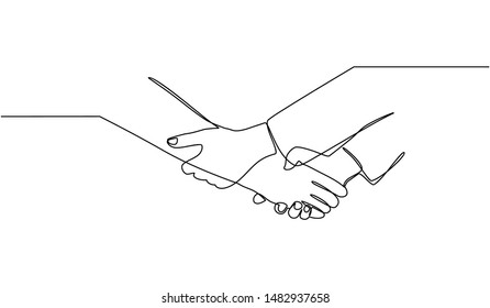 Handshake Doodle Icon Hand Shake Outline Stock Vector (Royalty Free ...