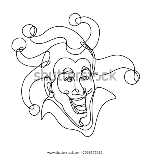 Continuous Line Drawing Illustration Medieval Court Stock Vector ...