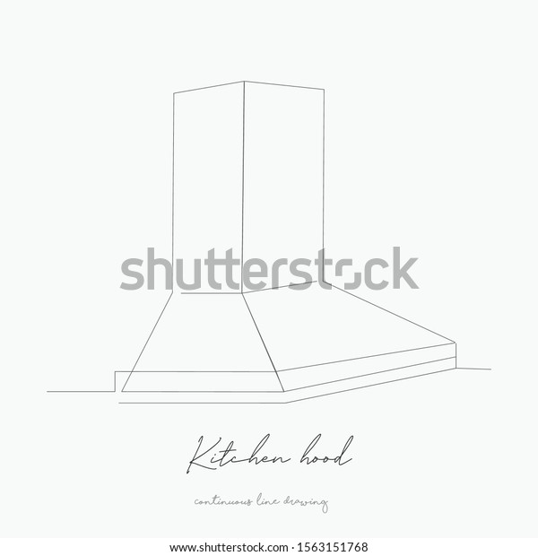 Continuous Line Drawing Kitchen Hood Simple: เวกเตอร์สต็อก (ปลอดค่า ...