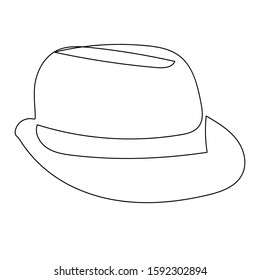 Continuous Line Drawing Mens Hat: เวกเตอร์สต็อก (ปลอดค่าลิขสิทธิ์ ...