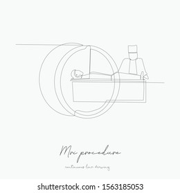 Continuous Line Drawing Mri Procedure Simple Stock Vector (Royalty Free ...