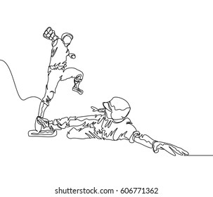 Continuous Line Drawing One Line Drawing Stock Vector (Royalty Free ...
