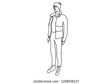 Continuous Line Drawing Person Stock Vector (Royalty Free) 1258938127 ...