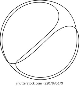 Continuous Line Drawing Prohibition Sign Ban Stock Vector (Royalty Free ...