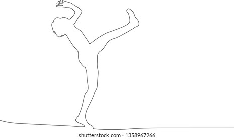 Continuous Line Drawing Slippery Floor Stock Vector (Royalty Free ...