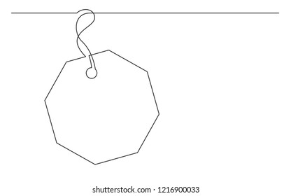 Continuous Line Drawing Tag Label Design Stock Vector (Royalty Free ...
