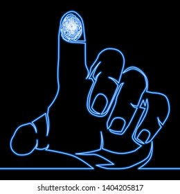 Continuous Line Drawing Tap Blue Neon Stock Vector (Royalty Free ...