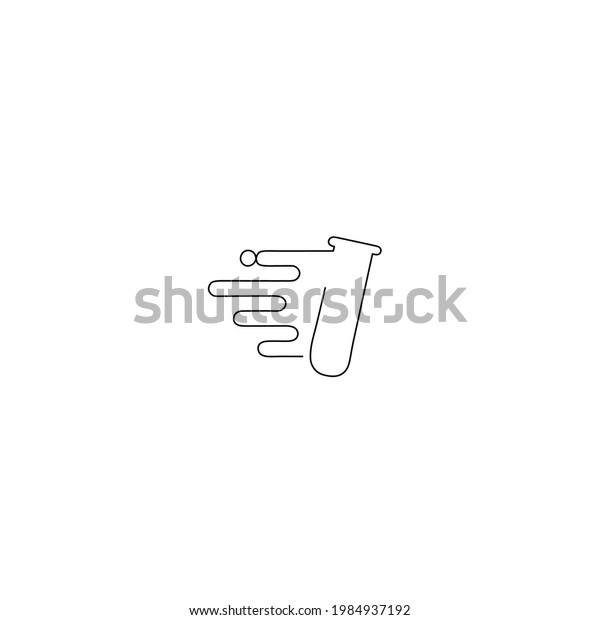 Continuous Line Drawing Test Tube Speed Stock Vector (Royalty Free ...
