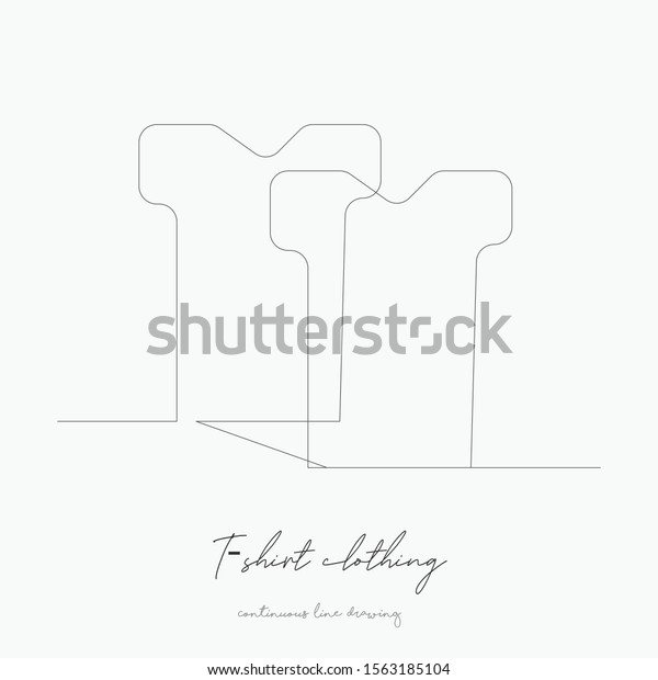 Continuous Line Drawing Tshirt Clothing Simple Stock Vector (Royalty ...