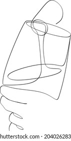 Continuous Line Drawing White Party Celebration Stock Vector (Royalty ...