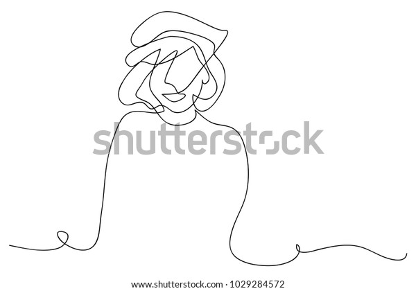 Continuous Line Drawing Women On International Stock Vector (Royalty ...