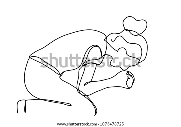 Vector de stock (libre de regalías) sobre Continuous Line Drawing Women ...