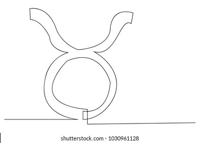 Continuous Line Drawing Zodiac Stock Vector (Royalty Free) 1030961128