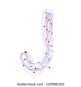 Continuous Line Hand Drawing Illustration Alphabet Stock Vector ...