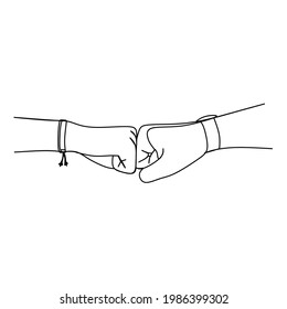 896 Fist bump outline Images, Stock Photos & Vectors | Shutterstock