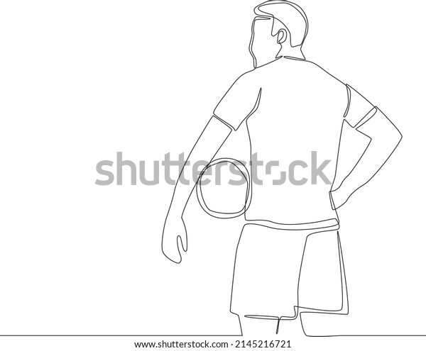 Continuous One Line Drawing Back Portrait Stock Vector (Royalty Free ...