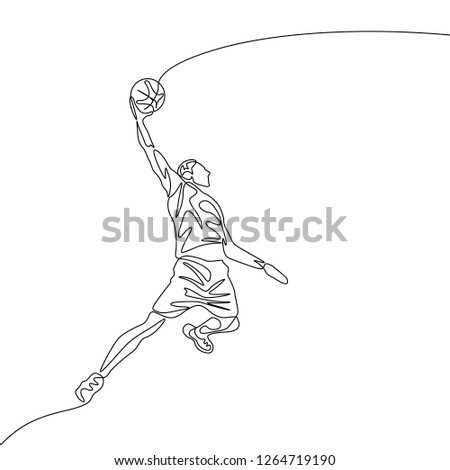 Basketball Line Drawing | Free download on ClipArtMag